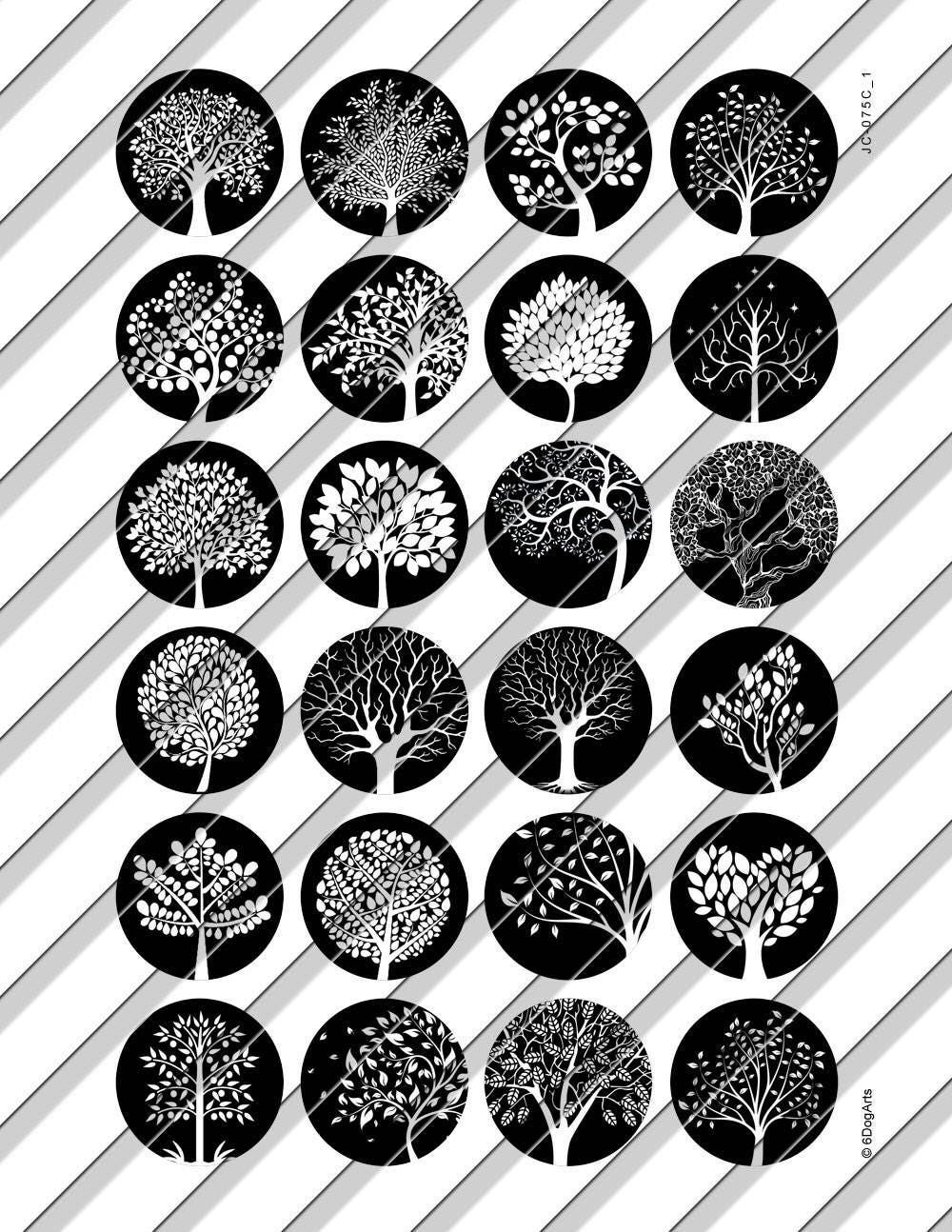 Tree of Life Digital Collage Sheets Printable Downloads for - Etsy Israel