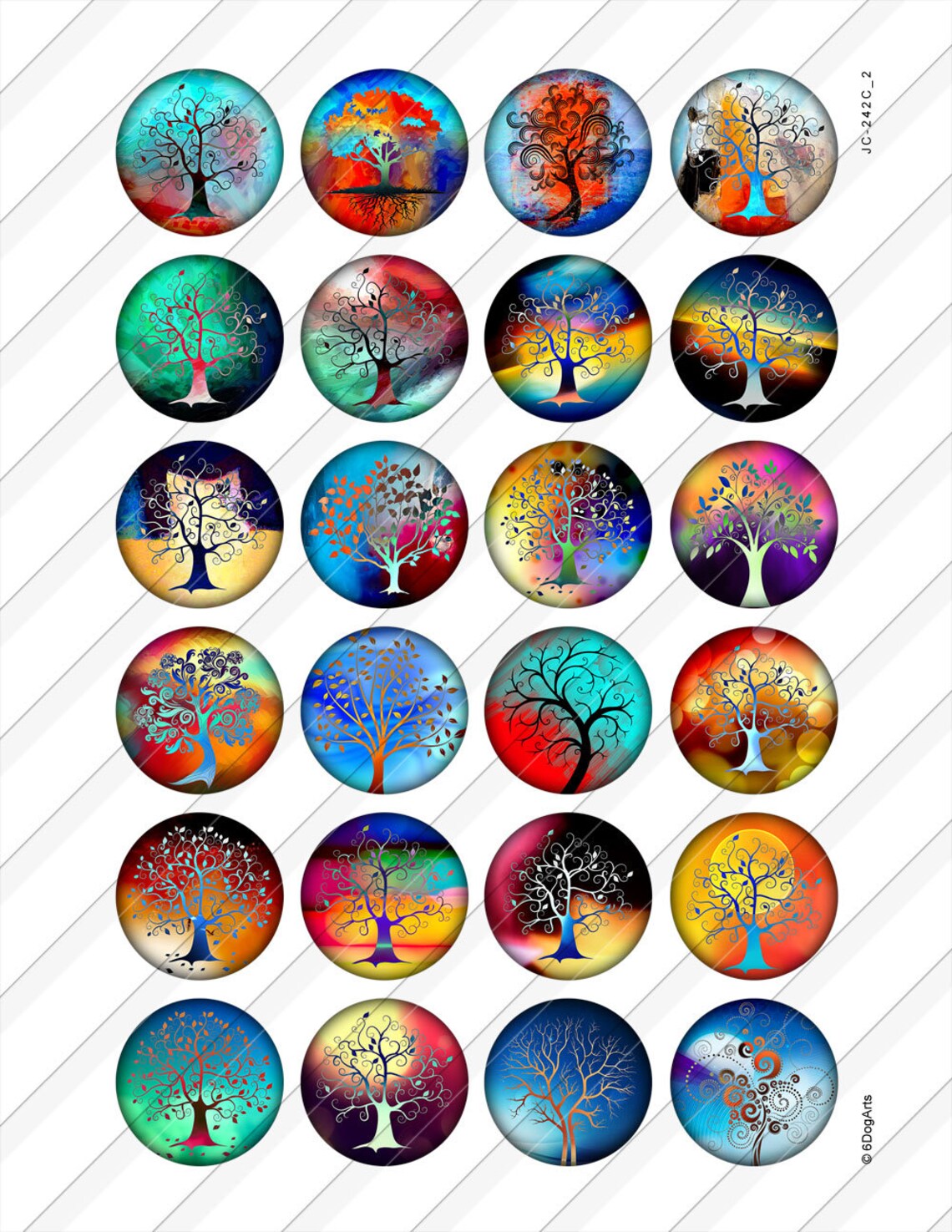 48 Tree of Life Digital Collage Sheets Printable Download - Etsy