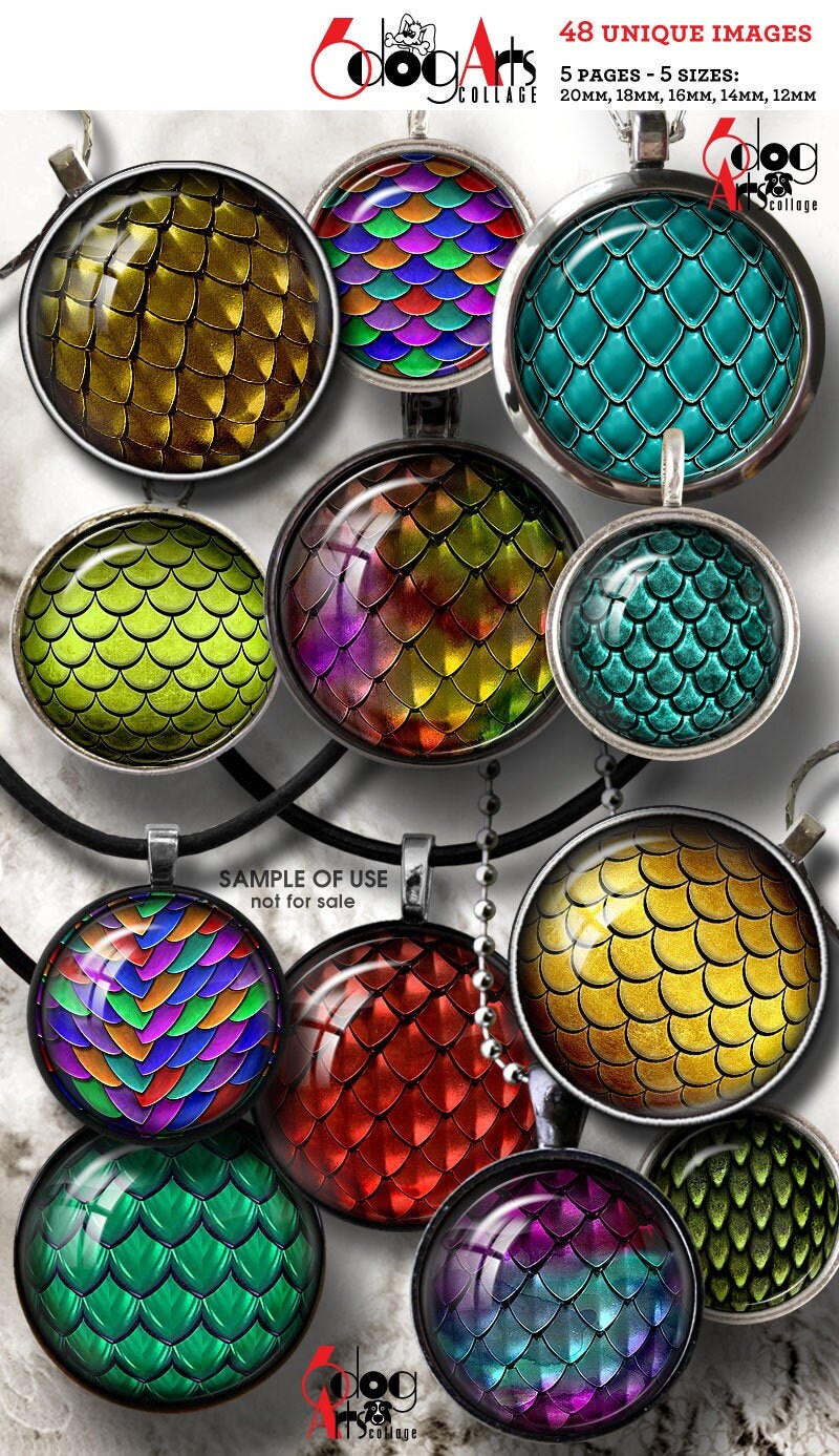 Dragon Scales Pattern Digital Collage Sheets Printable Downloads for ...