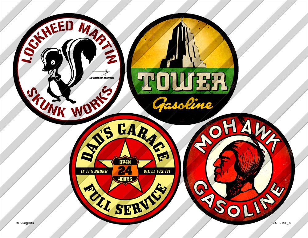 Vintage Signs Digital Collage Sheets Printable Download - Etsy