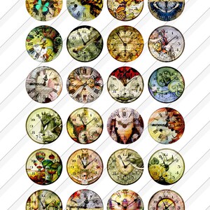 Time Fantasy Digital Collage Sheets Printable Download Bottle Caps ...