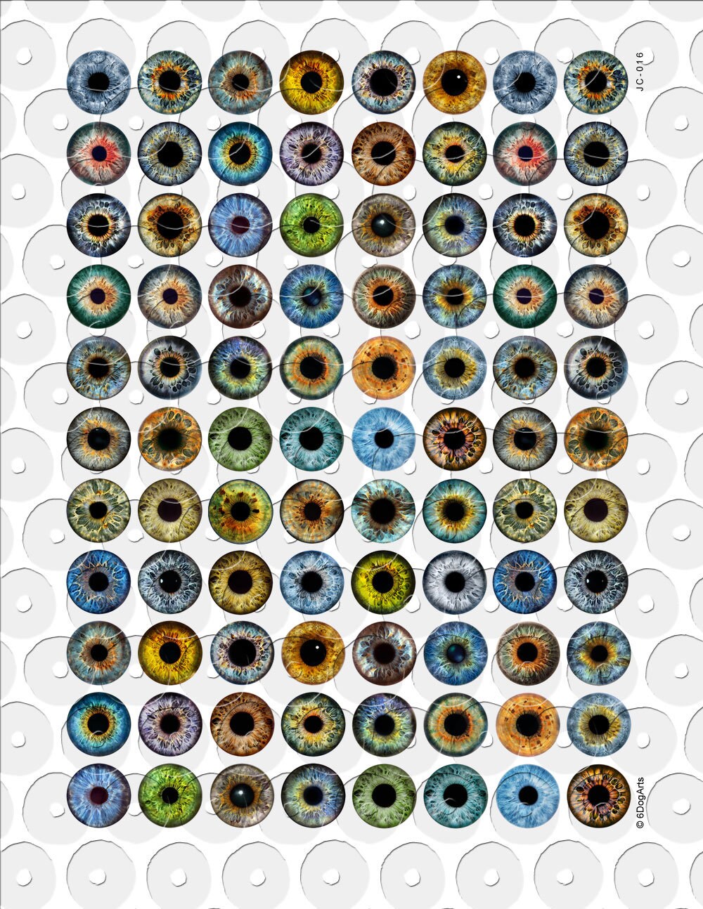 Doll Eyes Digital Collage Sheets Printable Realistic Irides - Etsy