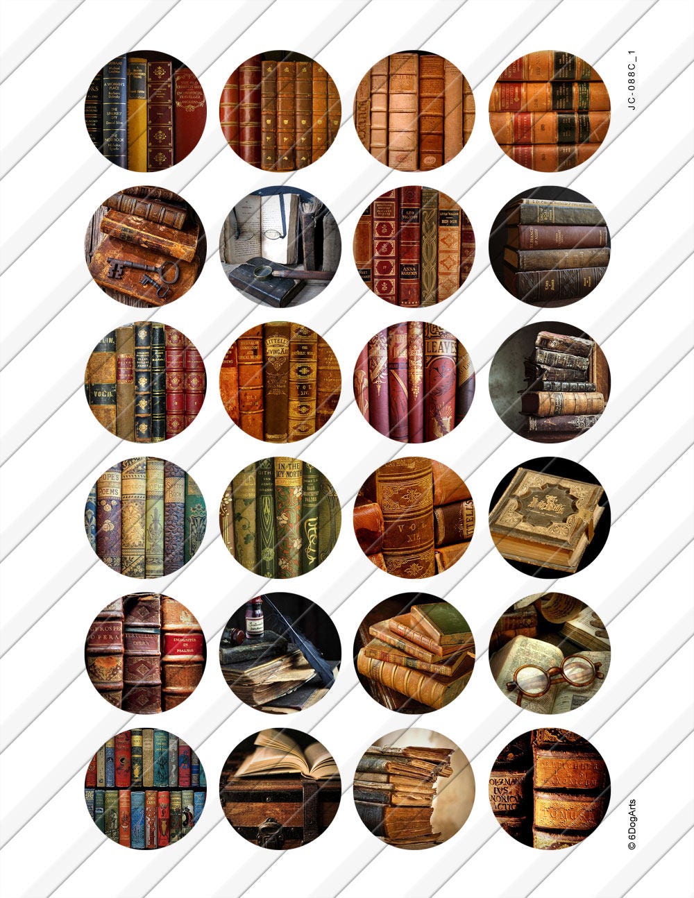 Vintage Books Digital Collage Sheets Printable Download for - Etsy