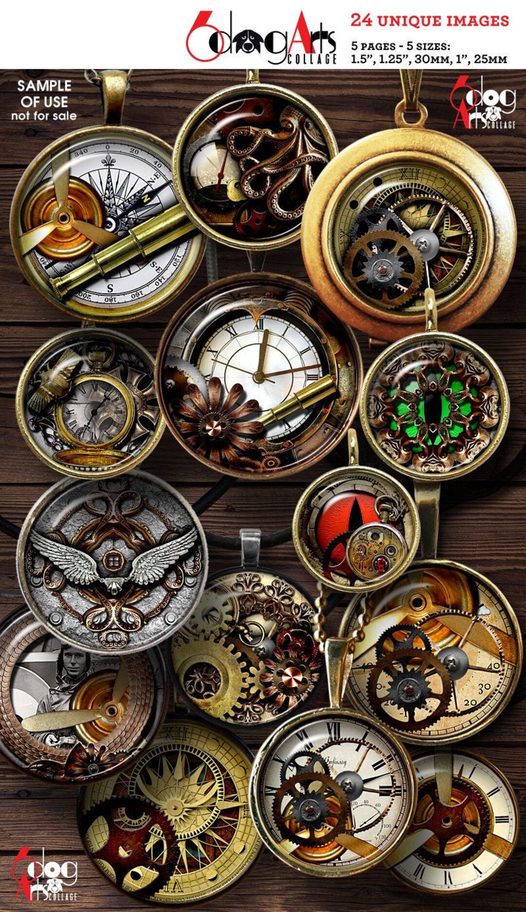 Steampunk Designs Digital Collage Sheets Printable Downloads - Etsy