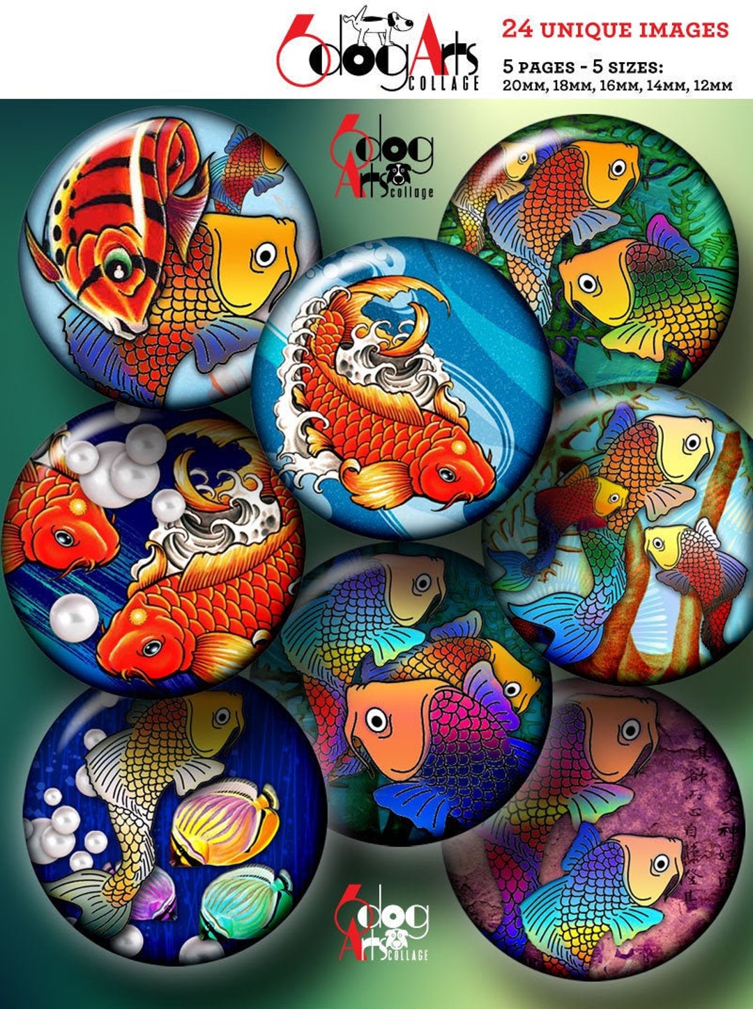 Aquarium Digital Collage Sheets Printable Downloads for Mini - Etsy