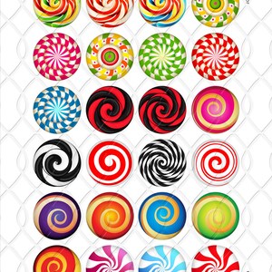 Peppermint Candy Digital Collage Sheets Printable Download for Mini ...
