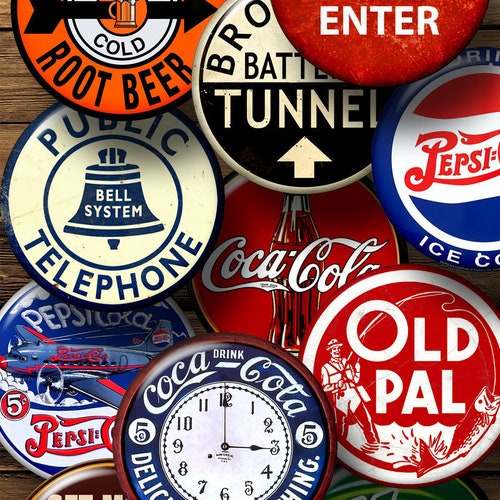 Vintage Signs Digital Collage Sheets Printable 2.755 - Etsy