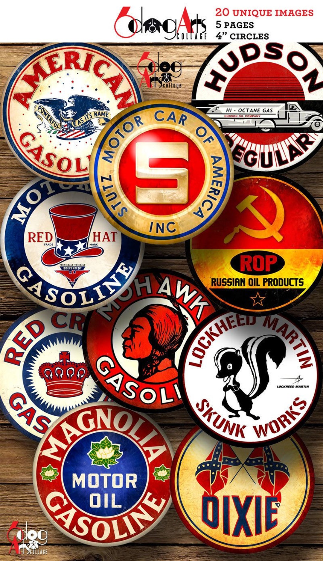 Vintage Signs Digital Collage Sheets Printable Download - Etsy