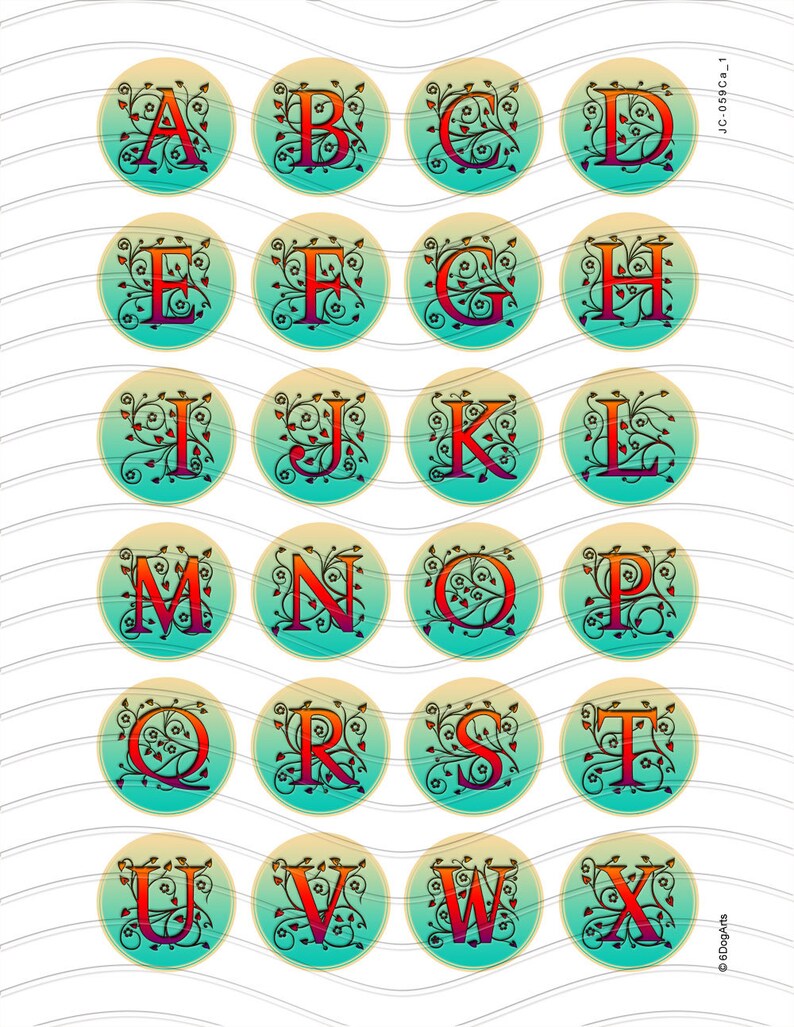 Digital Collage Sheets Alphabet Letters Printable Download - Etsy