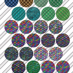 Dragon Scales Pattern Digital Collage Sheets Printable 2.755" 1.85" 1. ...