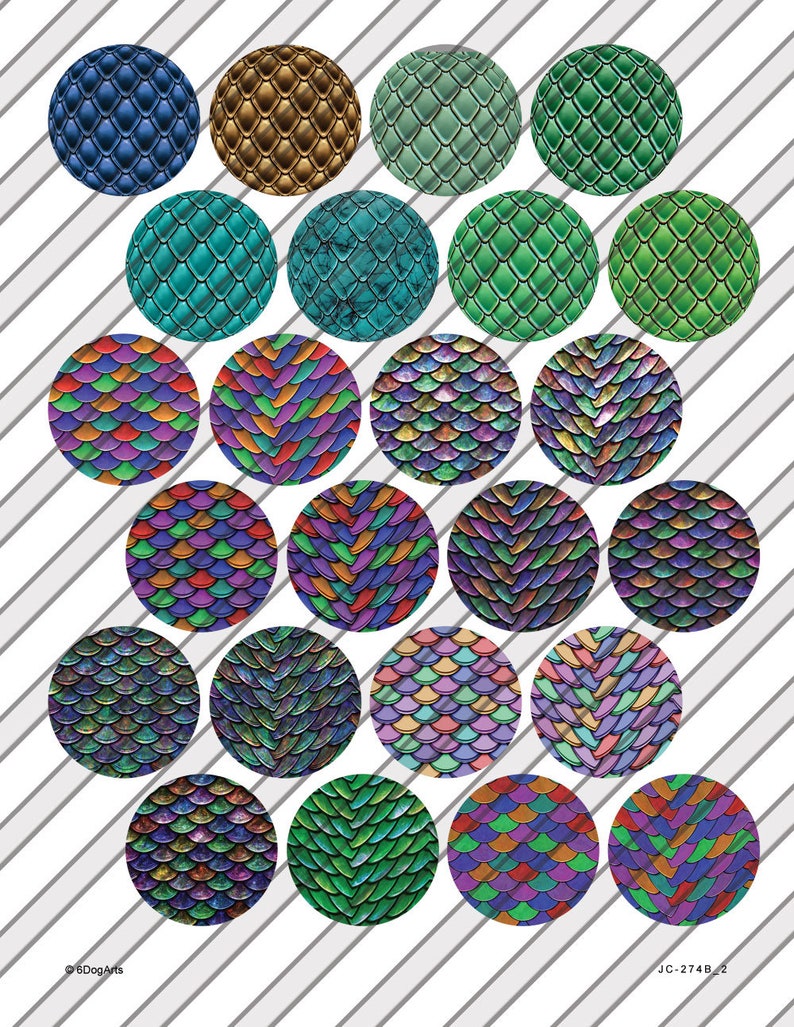 Dragon Scales Pattern Digital Collage Sheets Printable - Etsy