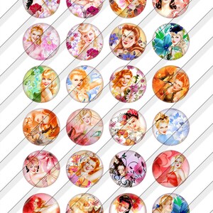 48 Pin up Beauties Digital Collage Sheets Printable Download for ...