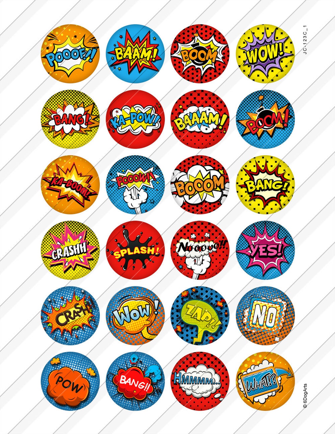 Comic Book Exclamations Digital Collage Sheets Printable Download ...