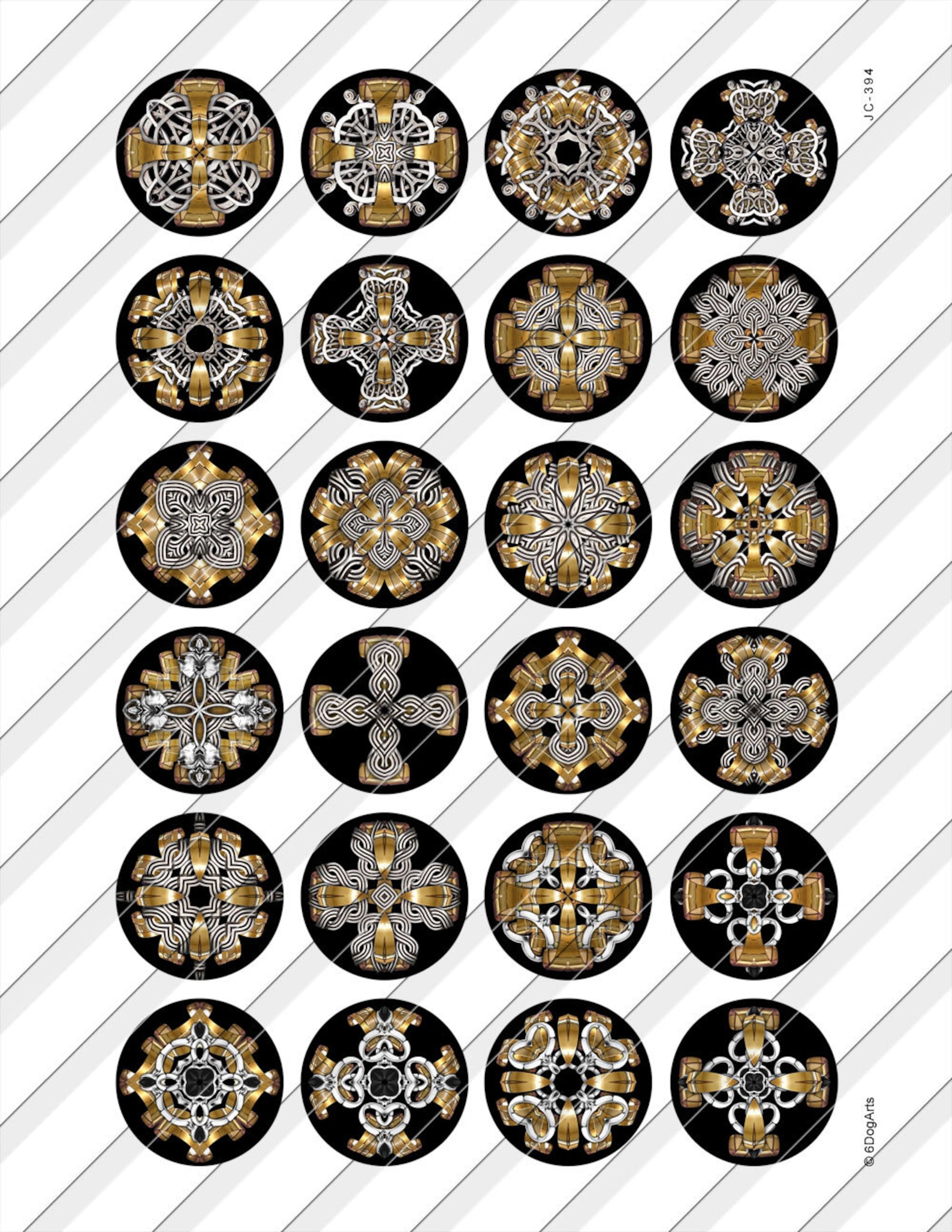 Crosses Digital Collage Sheets Printable Download for Pendants Glass ...