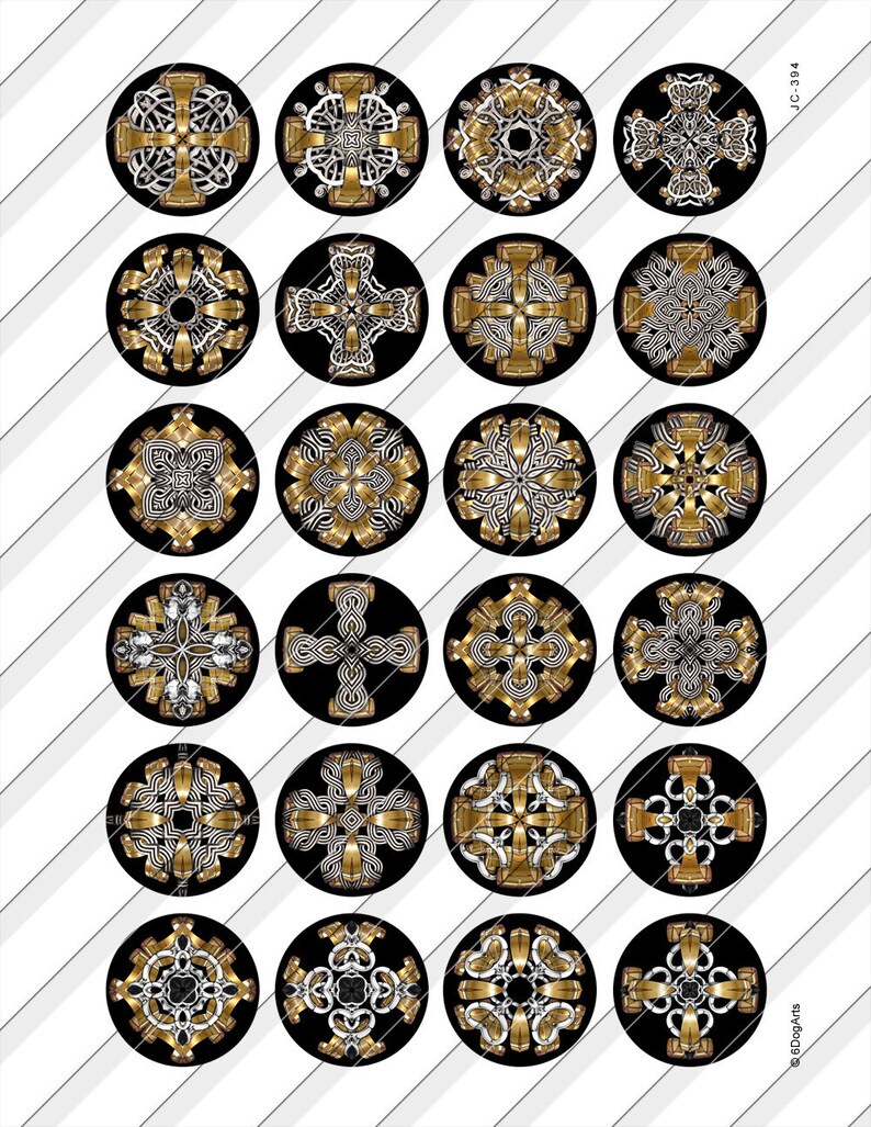 Crosses Digital Collage Sheets Printable Download for Pendants | Etsy