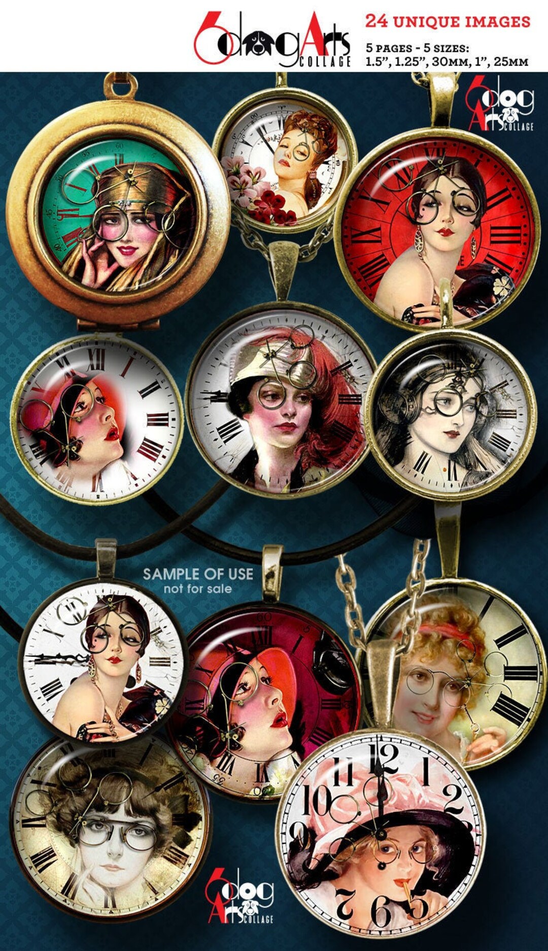 Steampunk Beauties Digital Collage Sheets Printable Downloads - Etsy