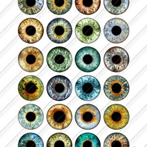Realistic Eyes W/ SMALL Pupils Digital Collage Sheets | Etsy