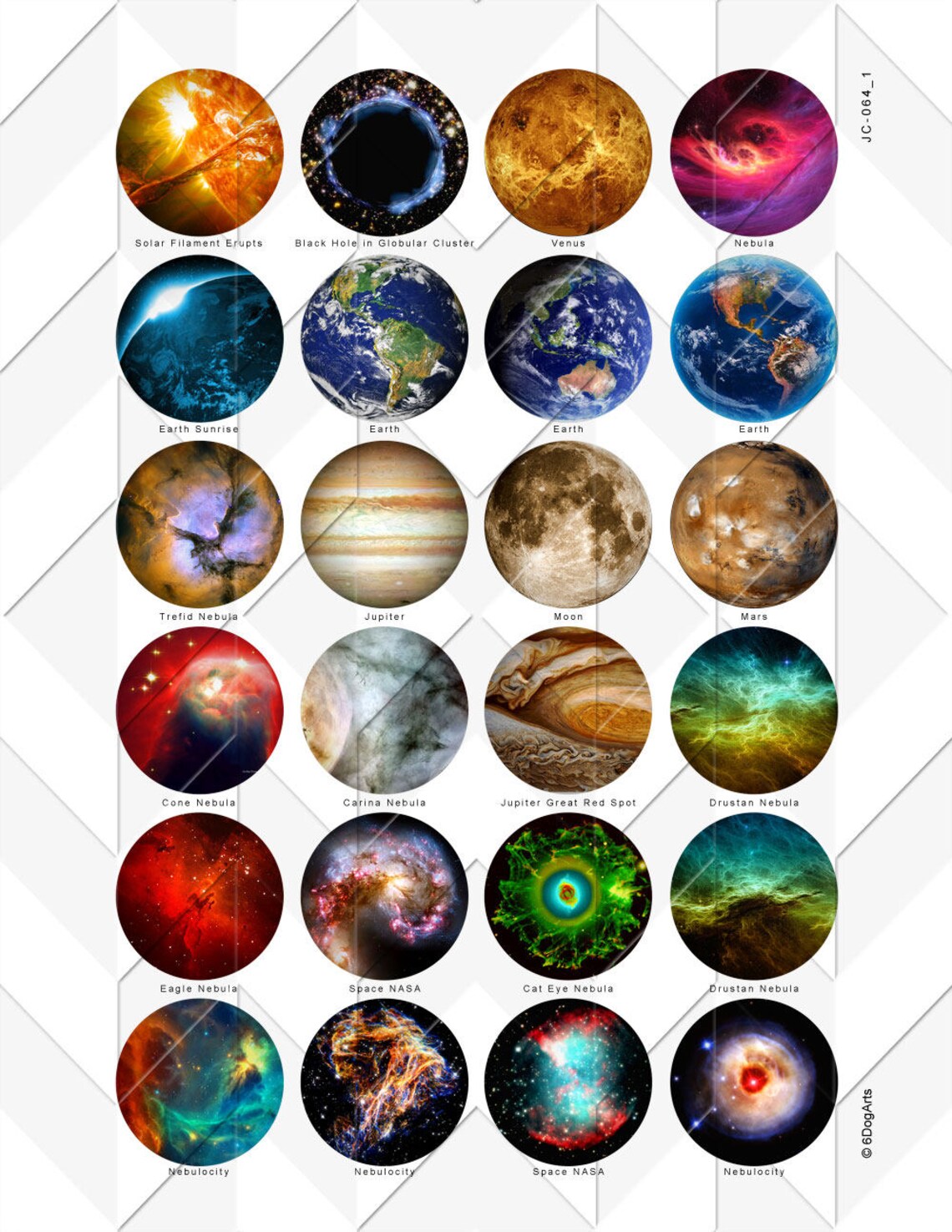 Astronomy Space Digital Collage Sheets Printable Downloads for | Etsy