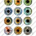 2 Circles Realistic Eye Irises Digital Collage Sheets Printable ...