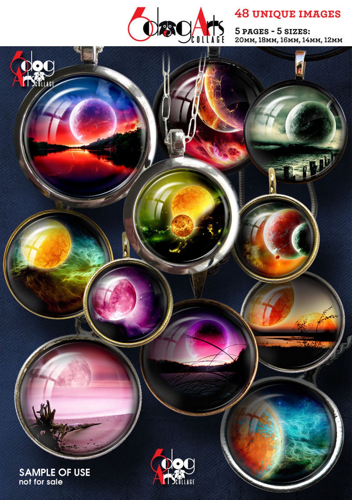 Sci-fi Space Digital Collage Sheets Printable Downloads for - Etsy