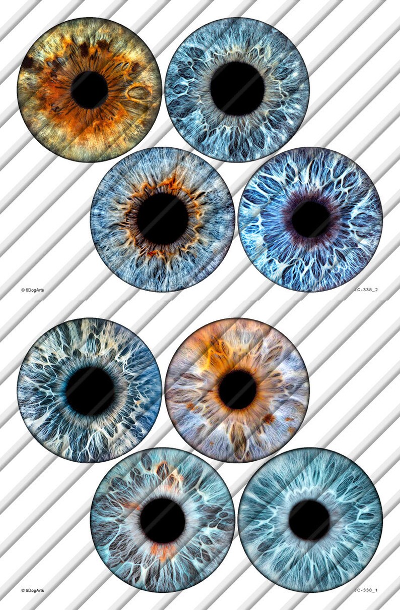 Realistic Eye Irises Digital Collage Sheets Printable Download | Etsy