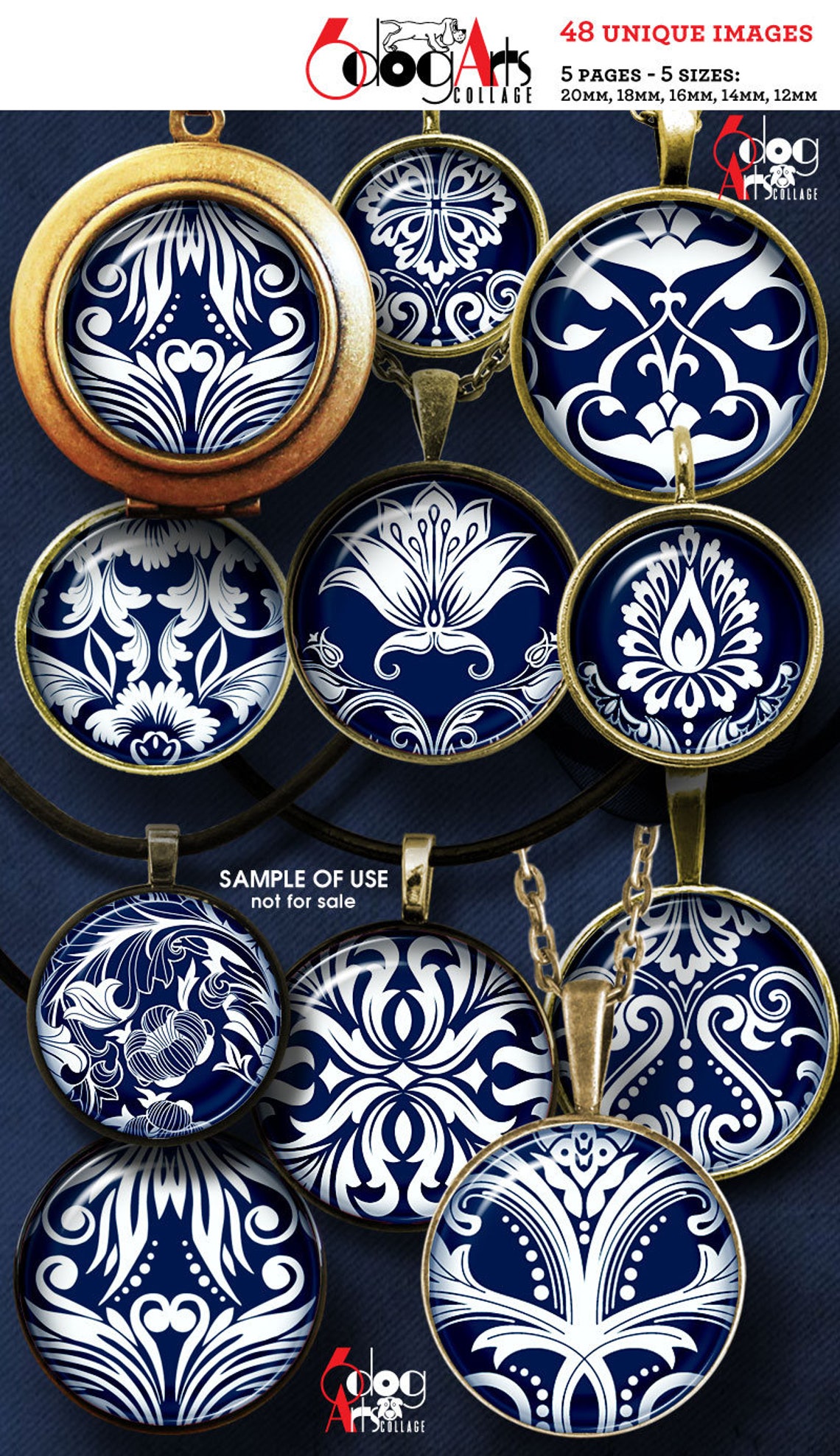 Damask Patterns Digital Collage Sheets Printable Downloads | Etsy