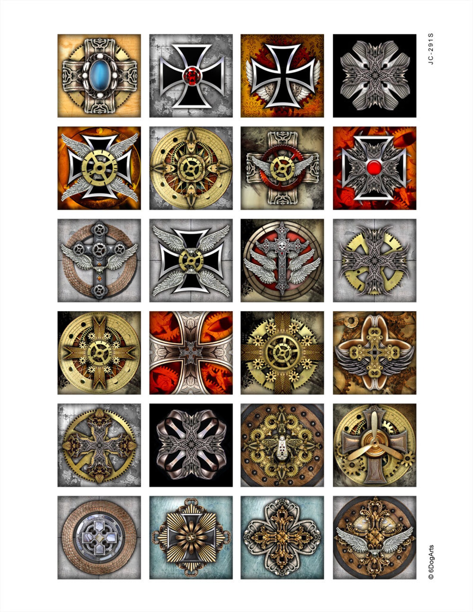 Steampunk Crosses 1.5 1 30mm 15mm Squares and | Etsy