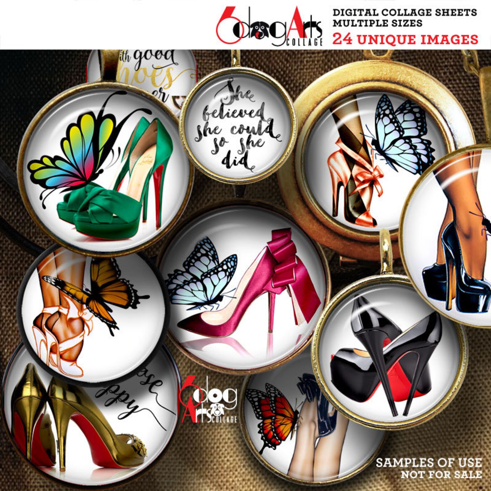 High Heels Digital Collage Sheets Printable Downloads - Jewelry ...