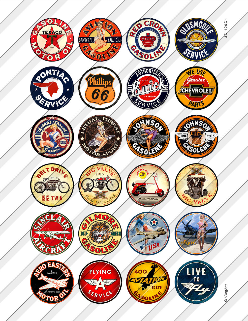 Vintage Signs Digital Collage Sheets Printable Download Bottle Caps ...