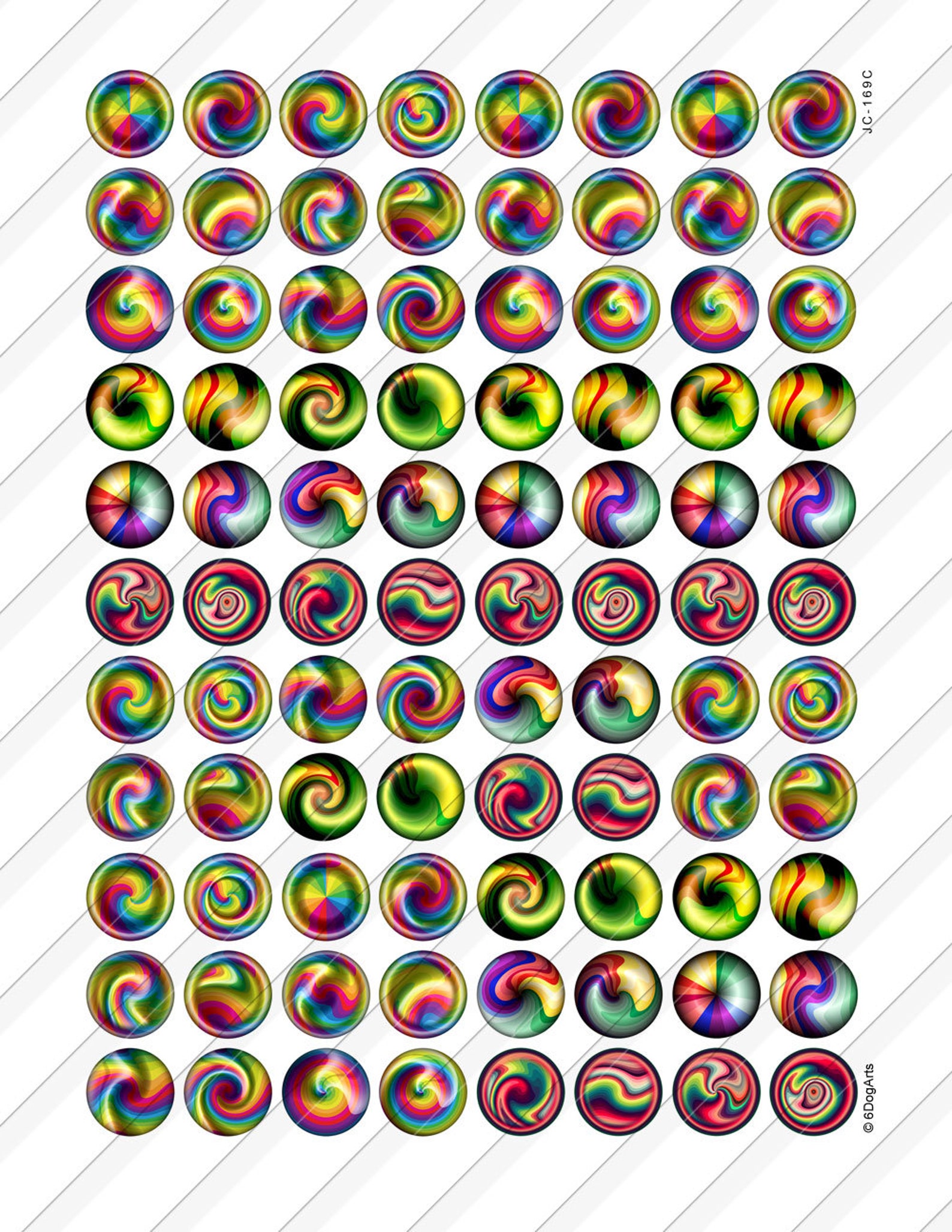 Abstract Swirls Digital Collage Sheets Printable Download Glass ...