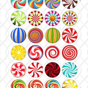 Peppermint Candy Digital Collage Sheets Printable Download for Mini ...