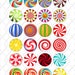 Peppermint Candy Digital Collage Sheets Printable Download for Mini ...