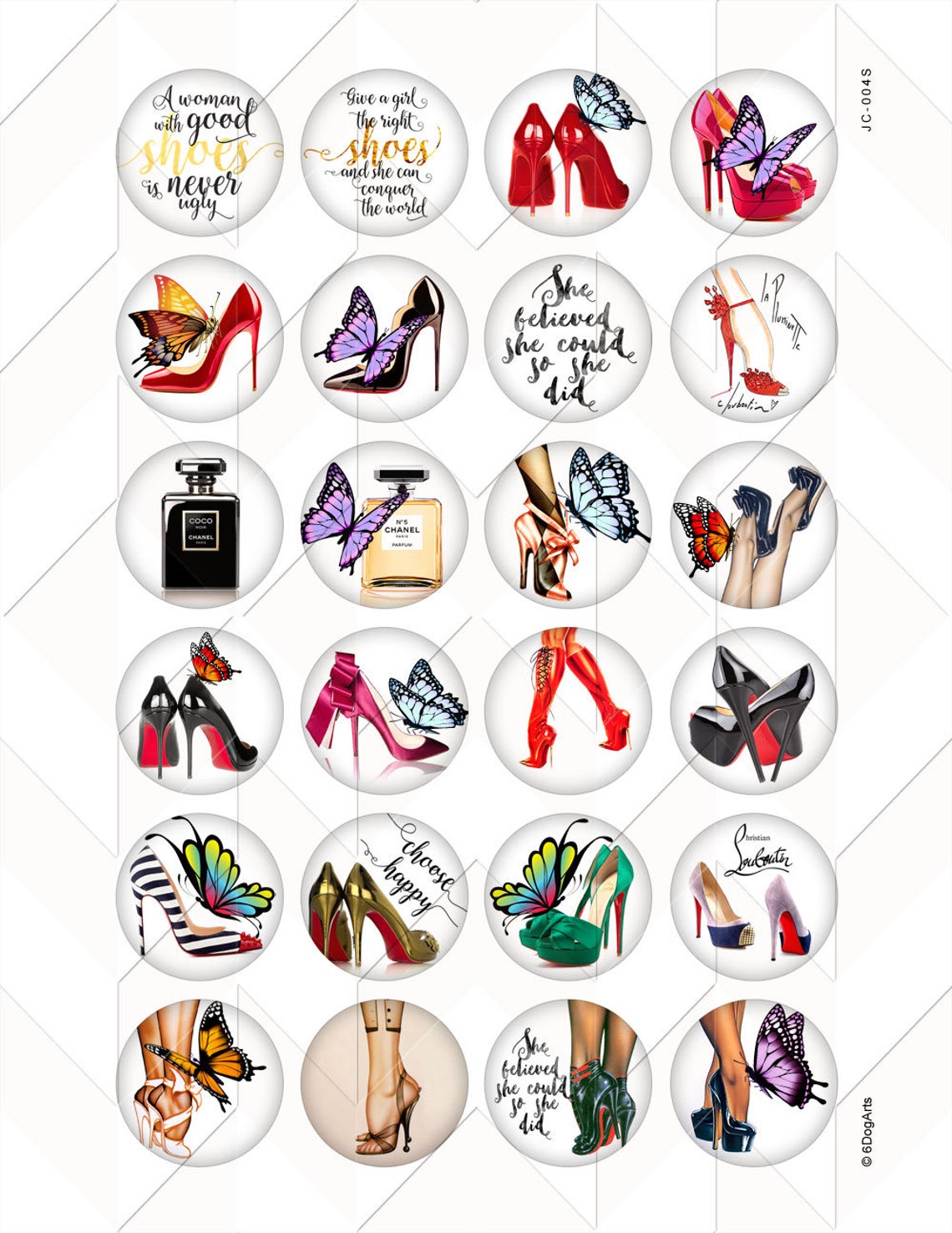 High Heels Digital Collage Sheets Printable Downloads for Bottle Cap ...