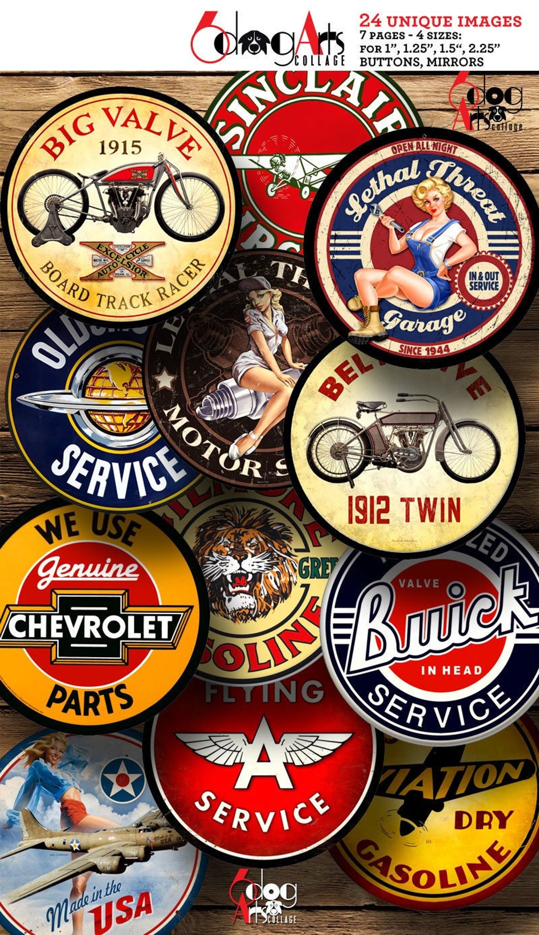 Vintage Signs Digital Collage Sheets Printable 2.755 - Etsy