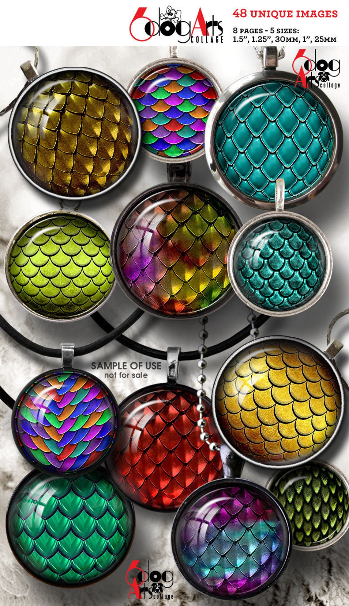 Dragon Scales Pattern Digital Collage Sheets Printable | Etsy