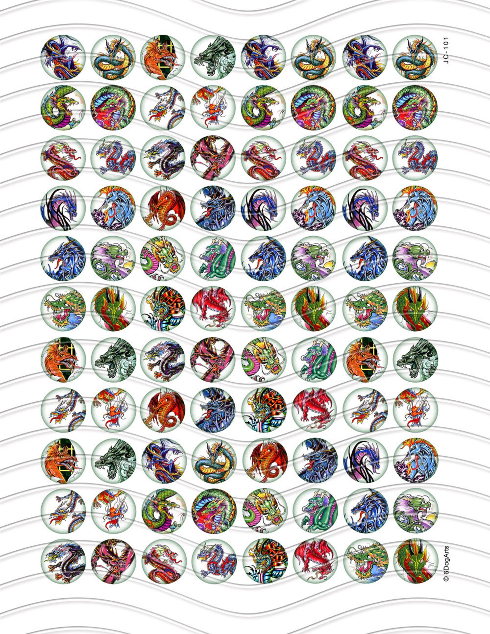 Dragons Digital Collage Sheets Printable Downloads for - Etsy