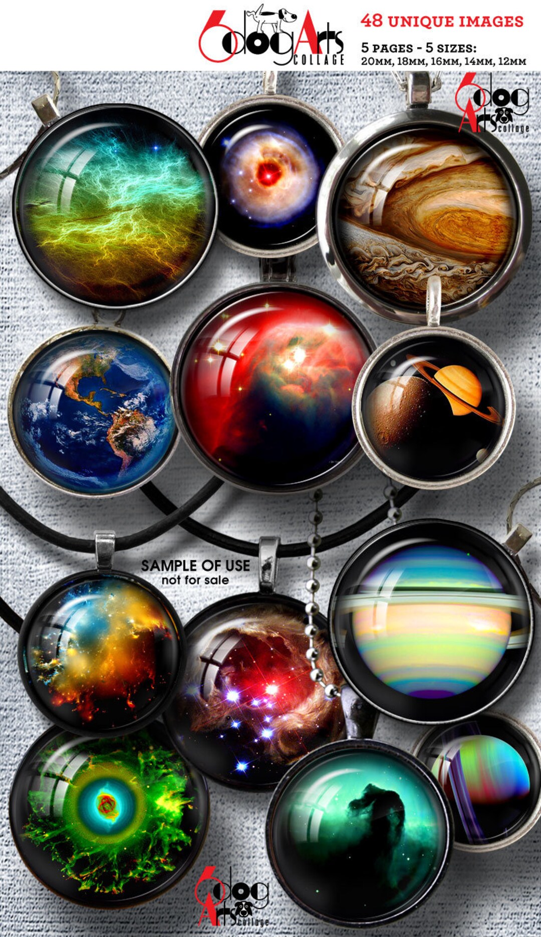 Astronomy Space Digital Collage Sheets Printable Downloads for - Etsy