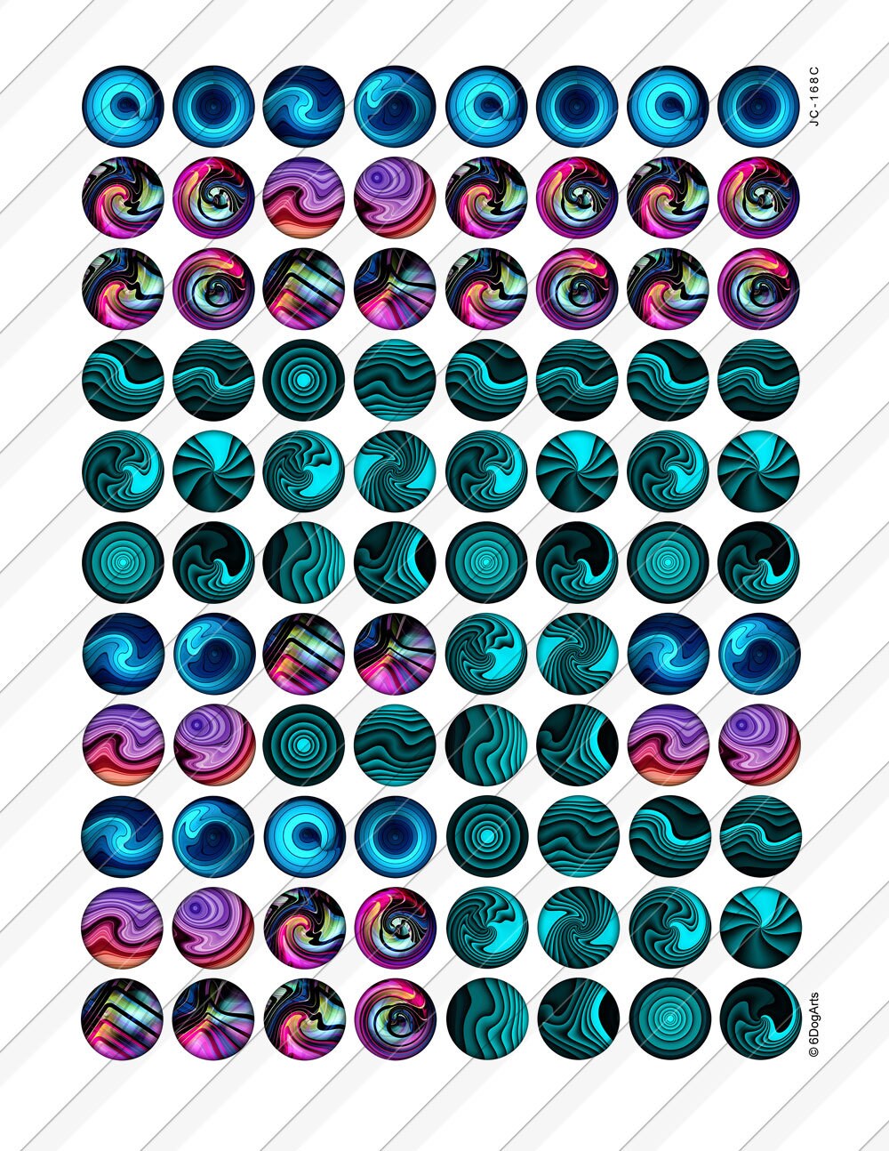 Abstract Geometry Digital Collage Sheets Printable Download Glass ...