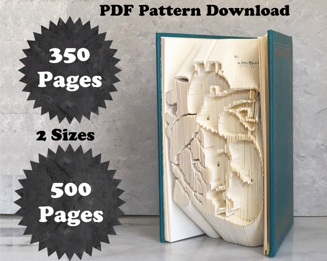 Anatomical Heart Pattern – Human Heart DIY Art – Book Fold Template ...