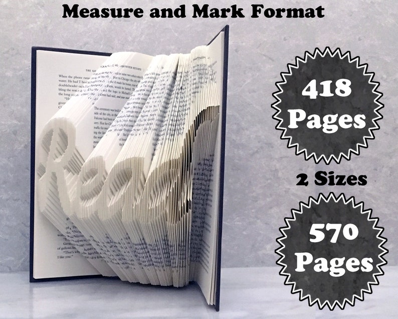Book Folding Pattern - Read Script - Fold Only Pattern - 2 Sizes ...