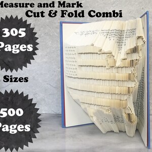 Book Folding Pattern - US Flag Map - Cut&fold Combi - 2 Sizes ...