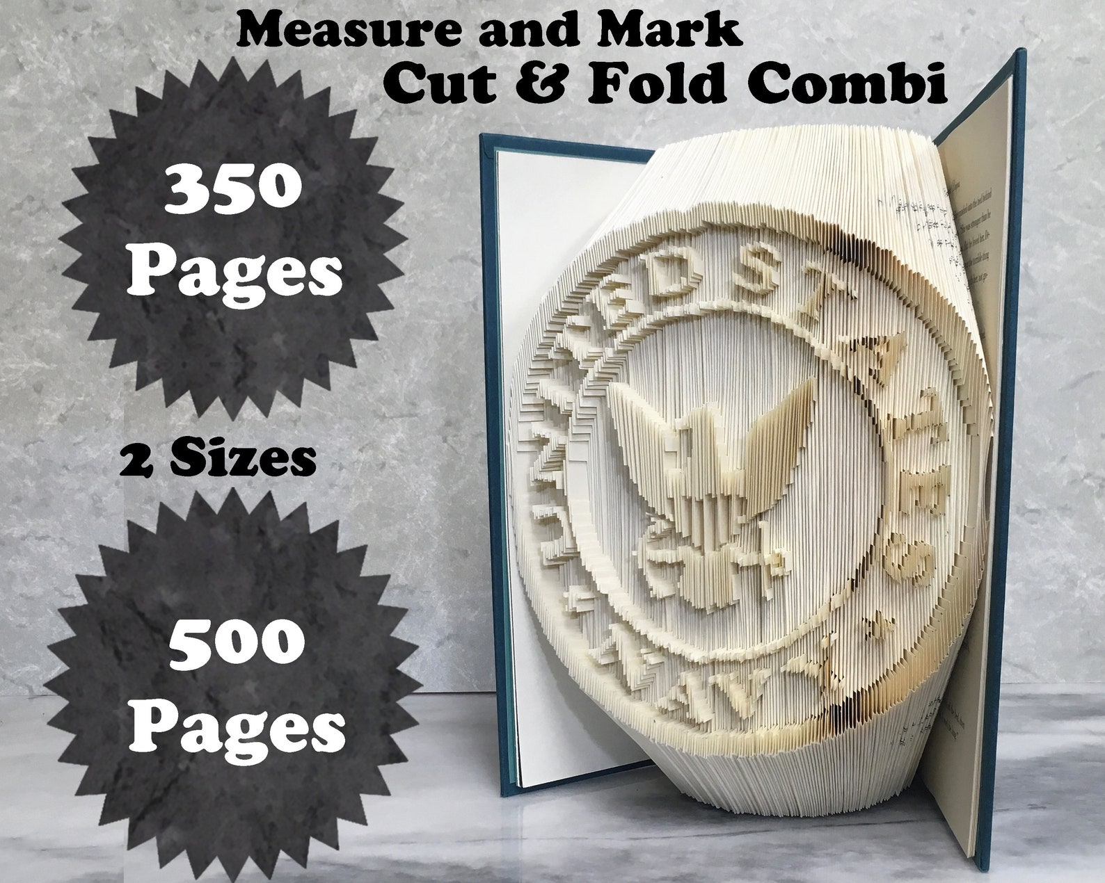 Book Folding Pattern US Navy Emblem Cut&fold Combi 2 - Etsy