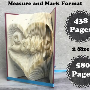 Book Folding Pattern - Love in a Heart - Fold Only - 2 Sizes - Free ...
