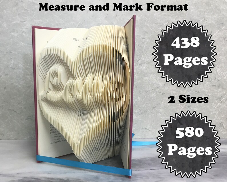 Book Folding Pattern - Love in a Heart - Fold Only - 2 Sizes - Free ...