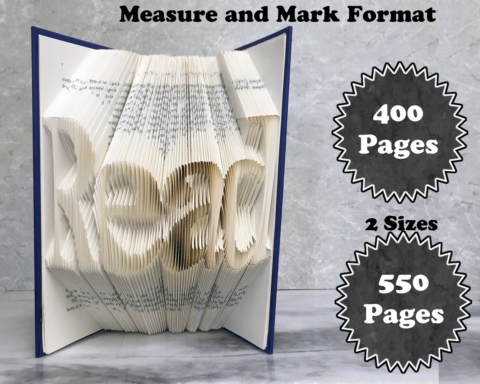 Book Folding Pattern - Read Bold - Fold Only - 2 Sizes - Tutorial With ...