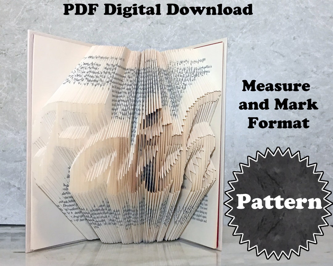 Book Folding Pattern - Faith Script - Fold Only Pattern - 2 Sizes ...