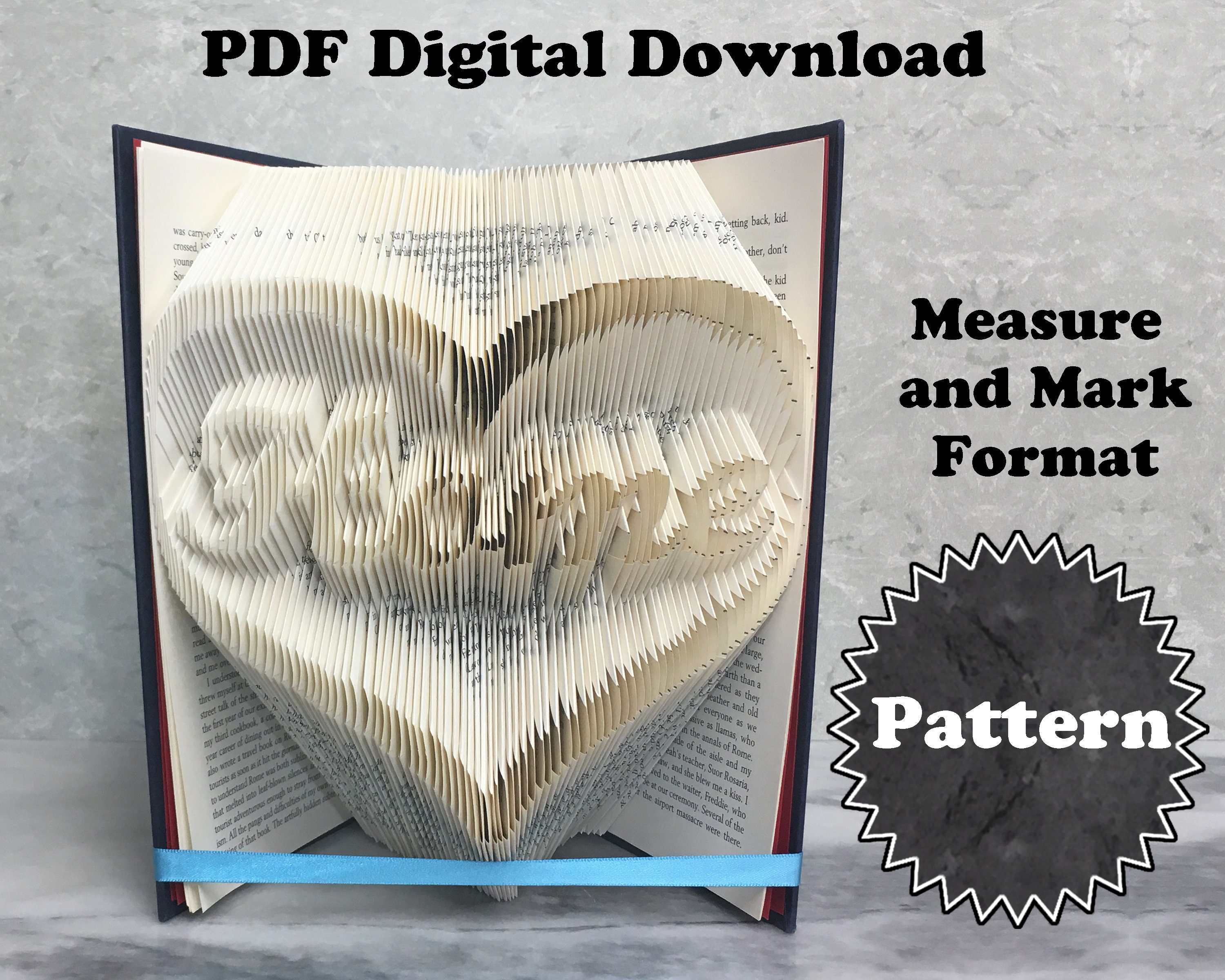 Book Folding Pattern - Home in a Heart - Fold Only - 2 Sizes - Free ...