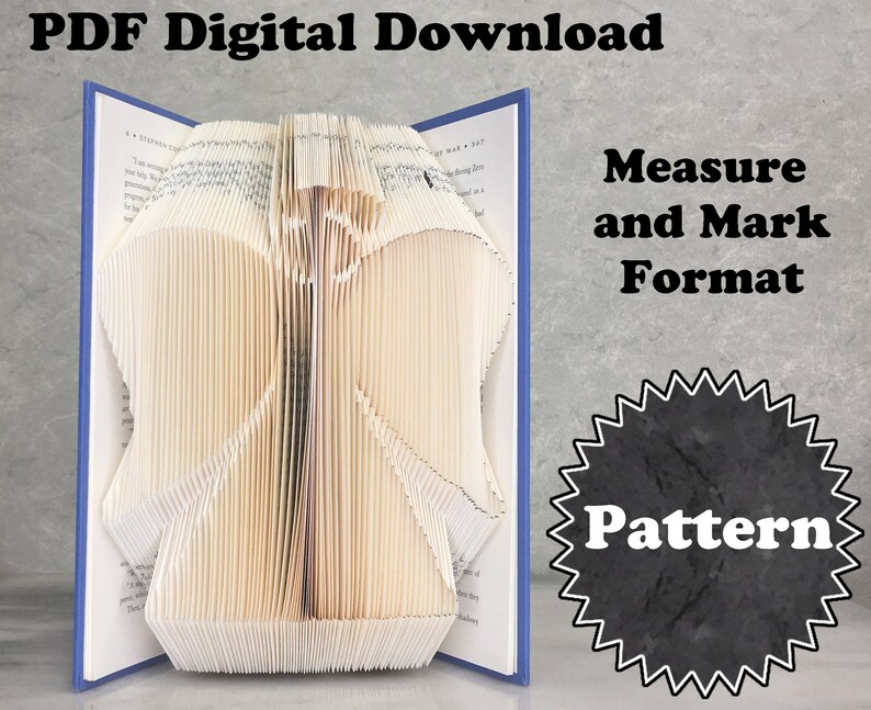 Book Folding Pattern Angel Fold Only 2 Sizes Tutorial - Etsy