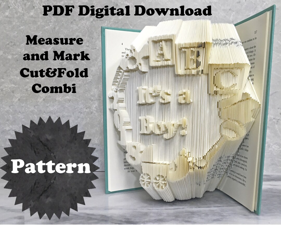 Book Folding Pattern - It's a Boy 2018 - Cut&fold Combi - 2 Sizes ...