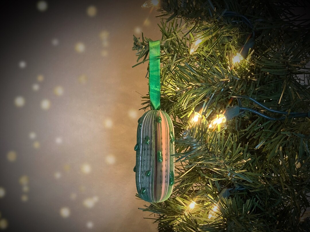 Pickle Book Page Ornament - 3D Pickle Book Ornament - Christmas Pickle ...